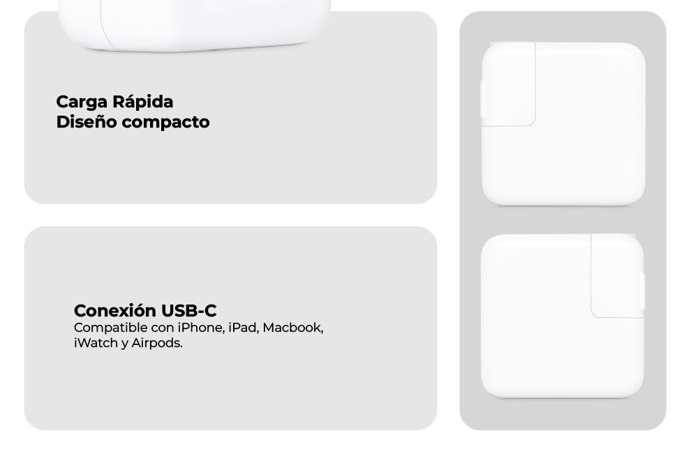 Apple Adaptador de corriente USB-C 30W